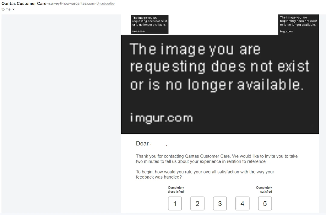 Quality survey from Qantas | Scrolller