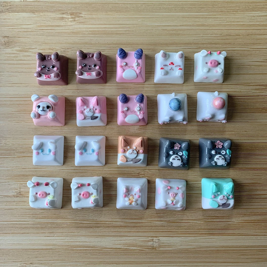 Polymer clay keycap army | Scrolller