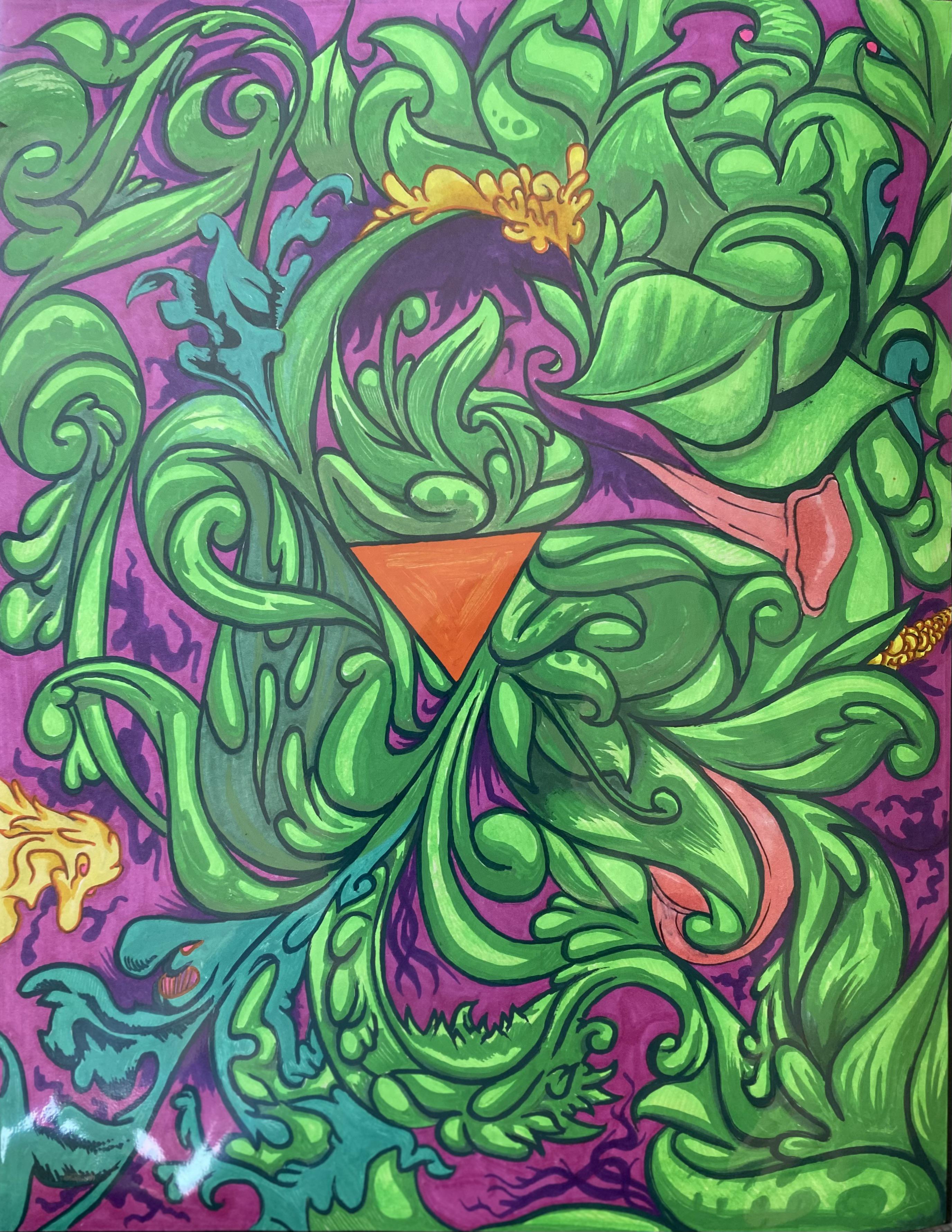 “Bloom”, Me, acrylic marker, 2022 | Scrolller