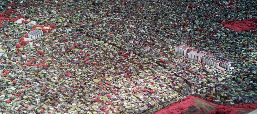 Connected Rooftops, above Pasig City, Philippines | Fuji XE-2 in 550nm | Fuji 16-50mm | Scrolller