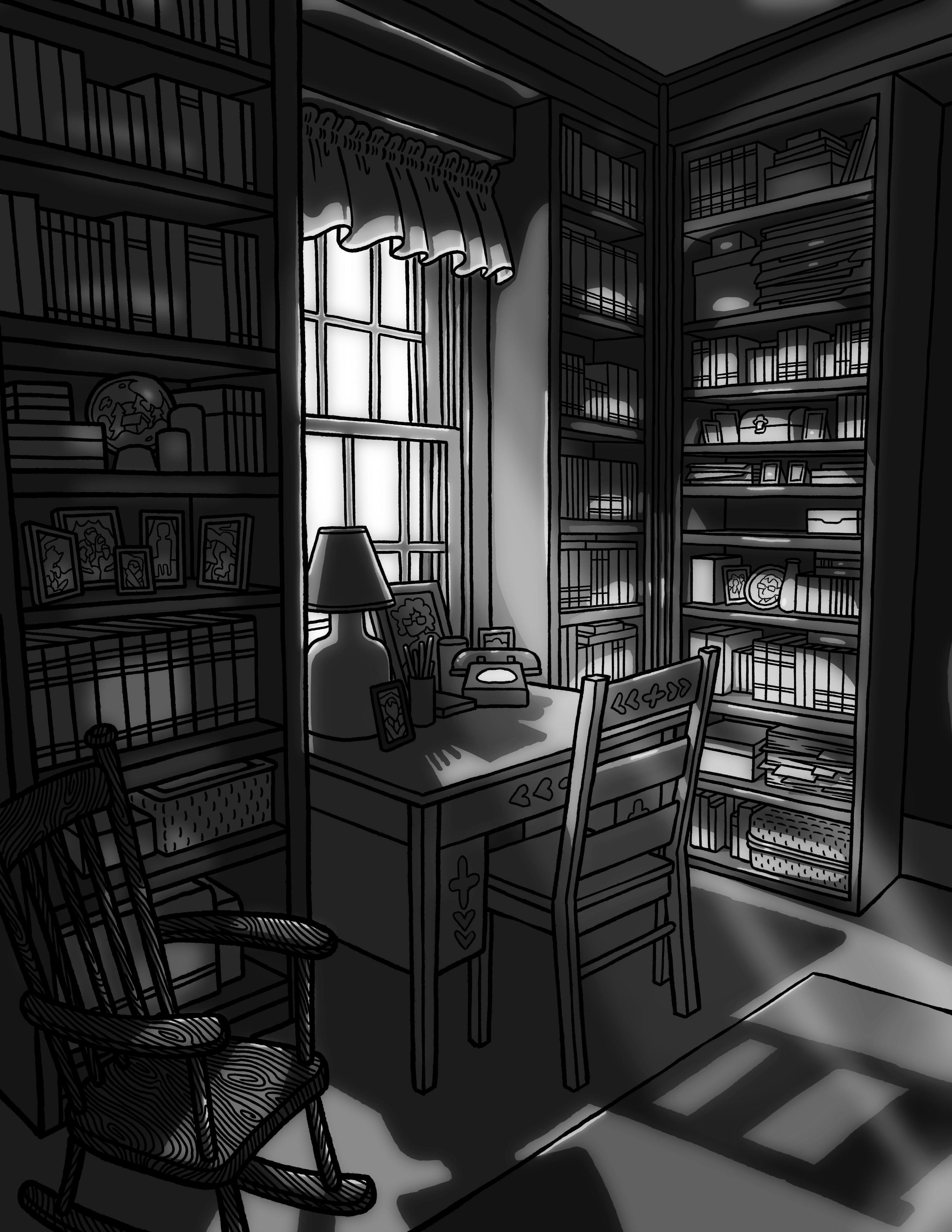 Study Room Study, Me, Digital Illustration, 2023 | Scrolller
