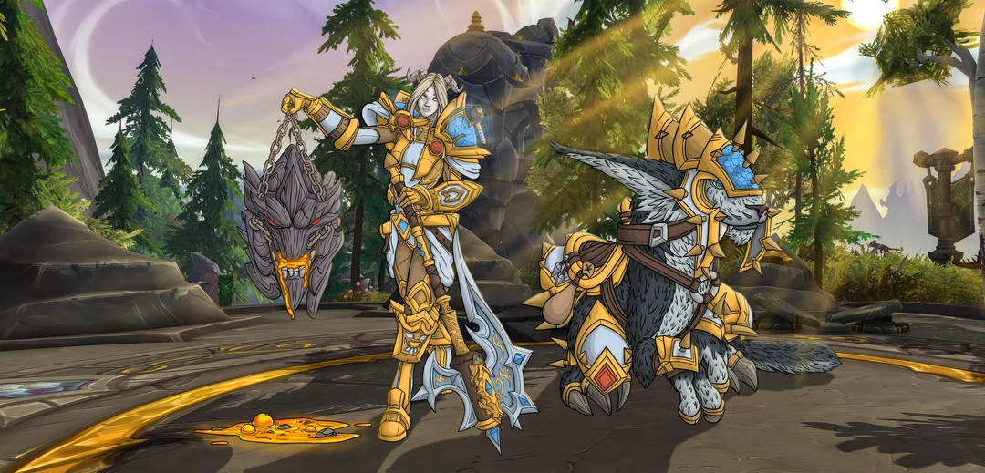 My Lightforged Draenei Paladin with a custom Fyr'alath | Scrolller