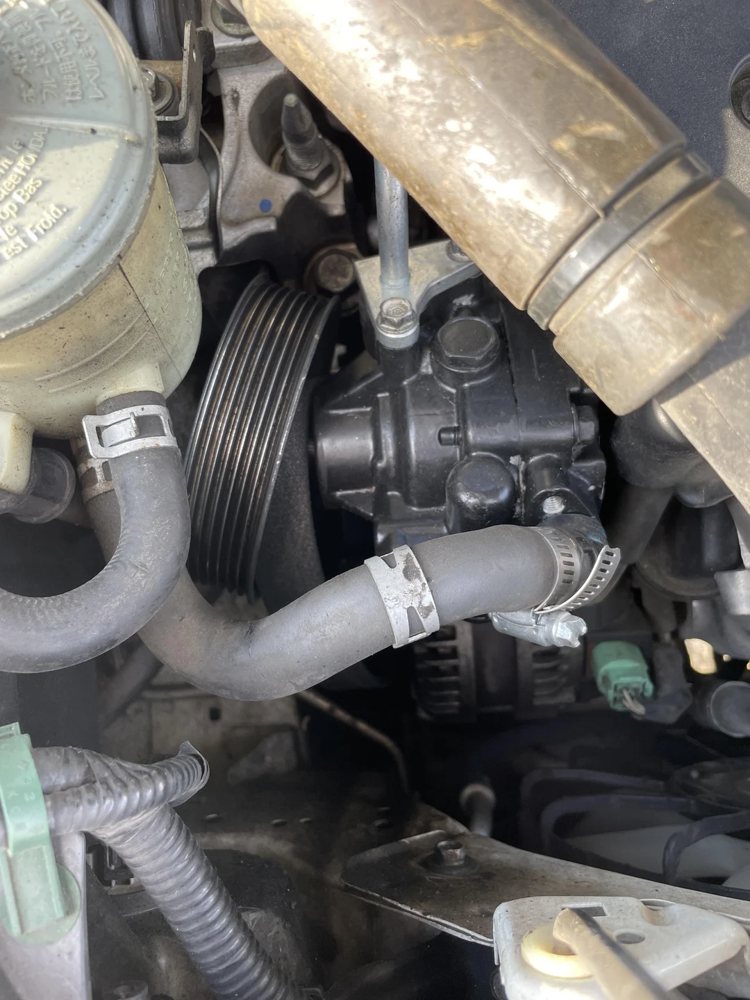 Hey Reddit… what happened to my power steering pump? Just had it ...