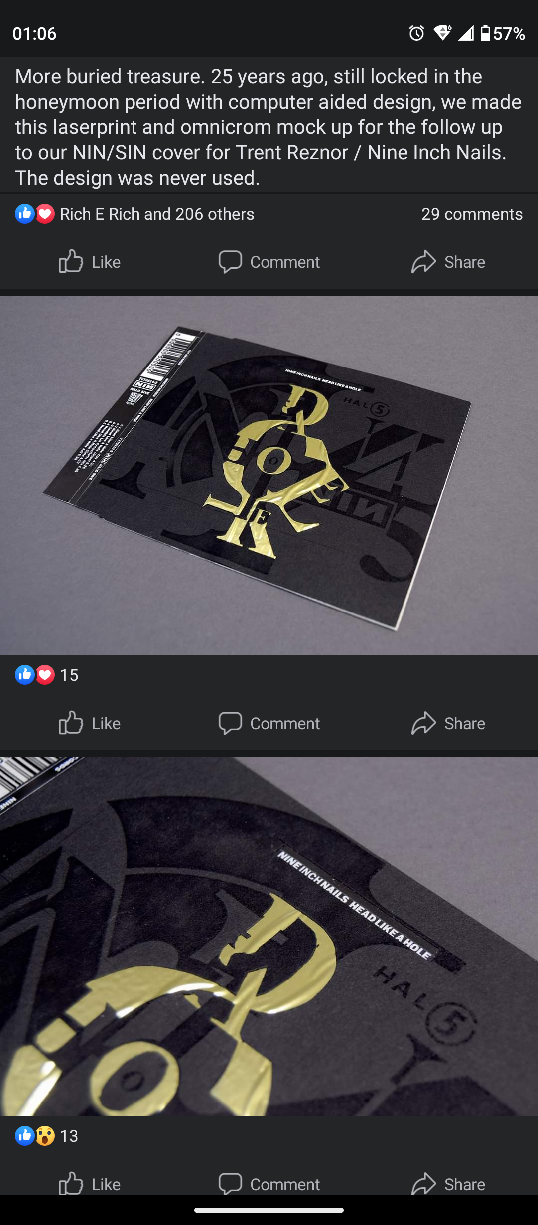 From The Designers Republic FB: prototype HLAH cover art | Scrolller