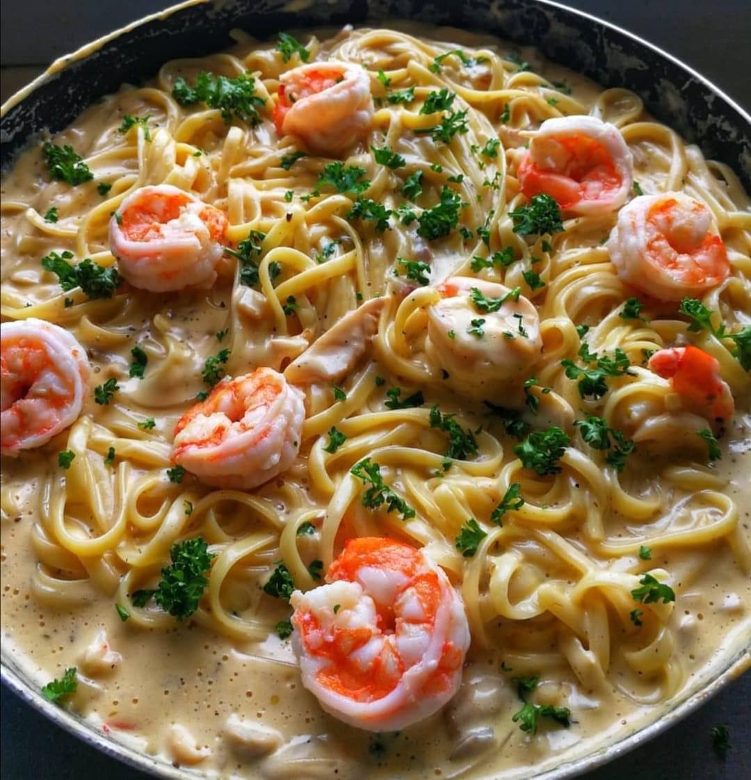 [Homemade] shrimp pasta | Scrolller