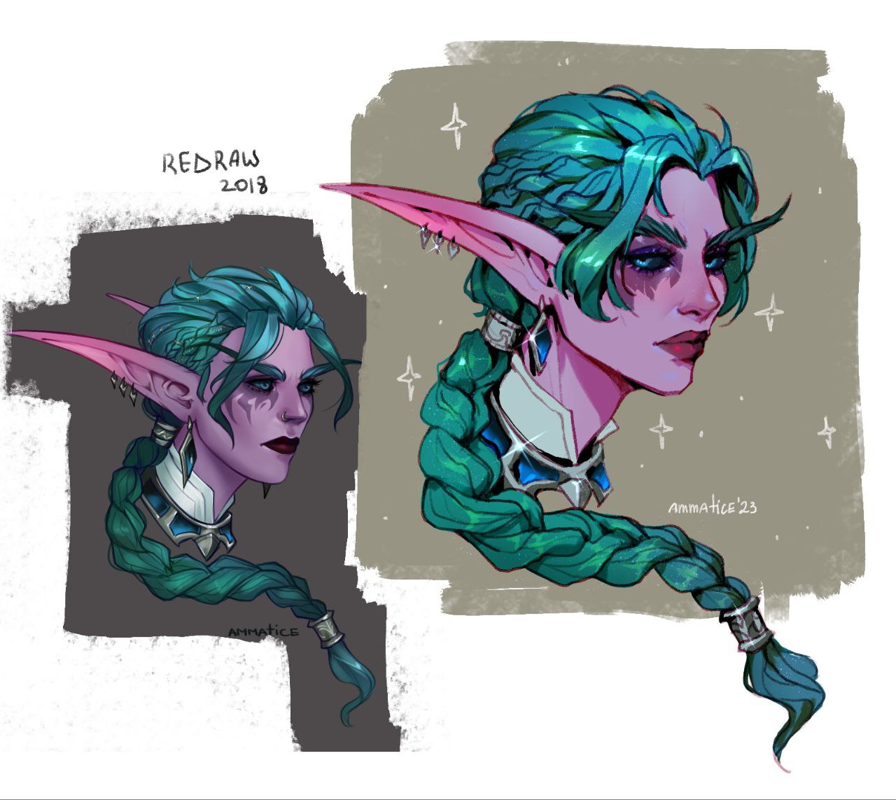 Tyrande redraw art by ammatice | Scrolller