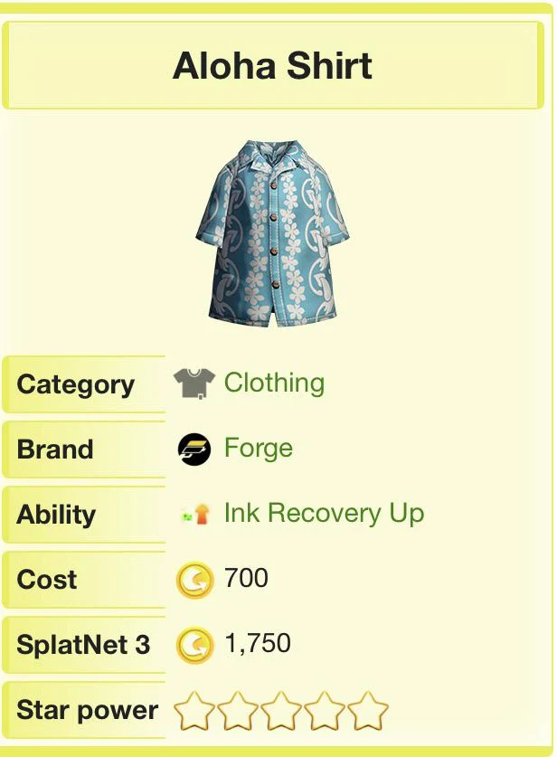 Does any Splatoon 3 player out there have the Aloha shirt? I can’t seem ...