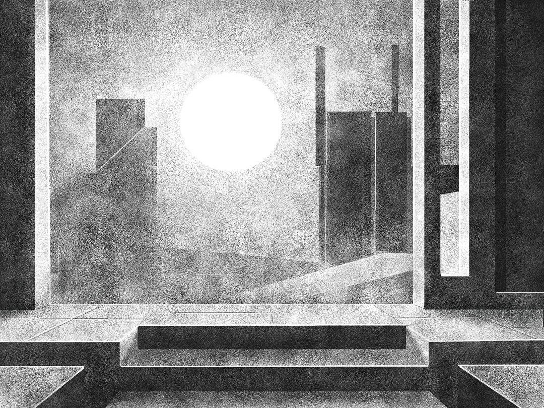 OC - Brutalist landscape, MsPaint (mac version) improvisation | Scrolller