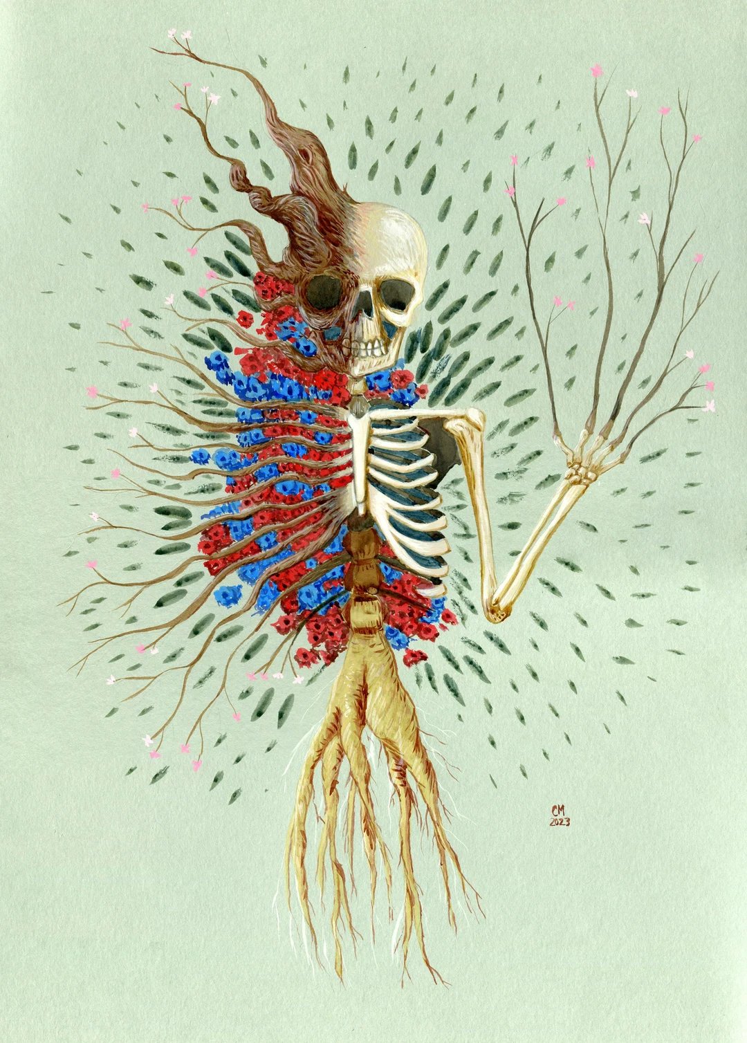 Metamorphosis, me, acrylic ink, 2023 | Scrolller