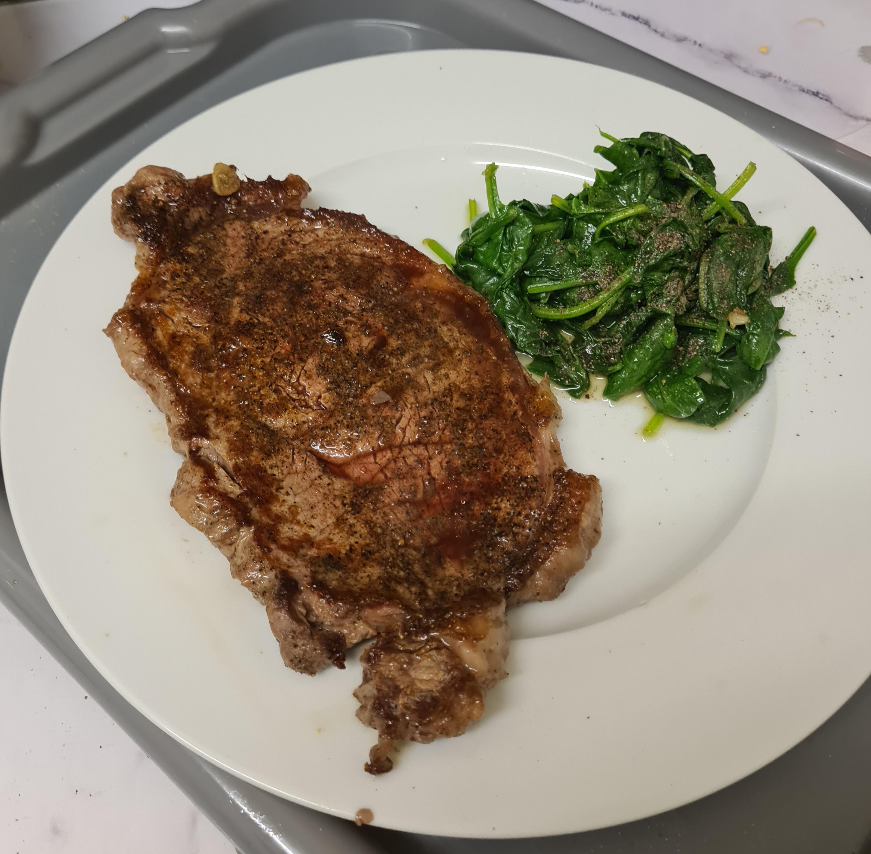 Steak & Spinach [Homemade] | Scrolller