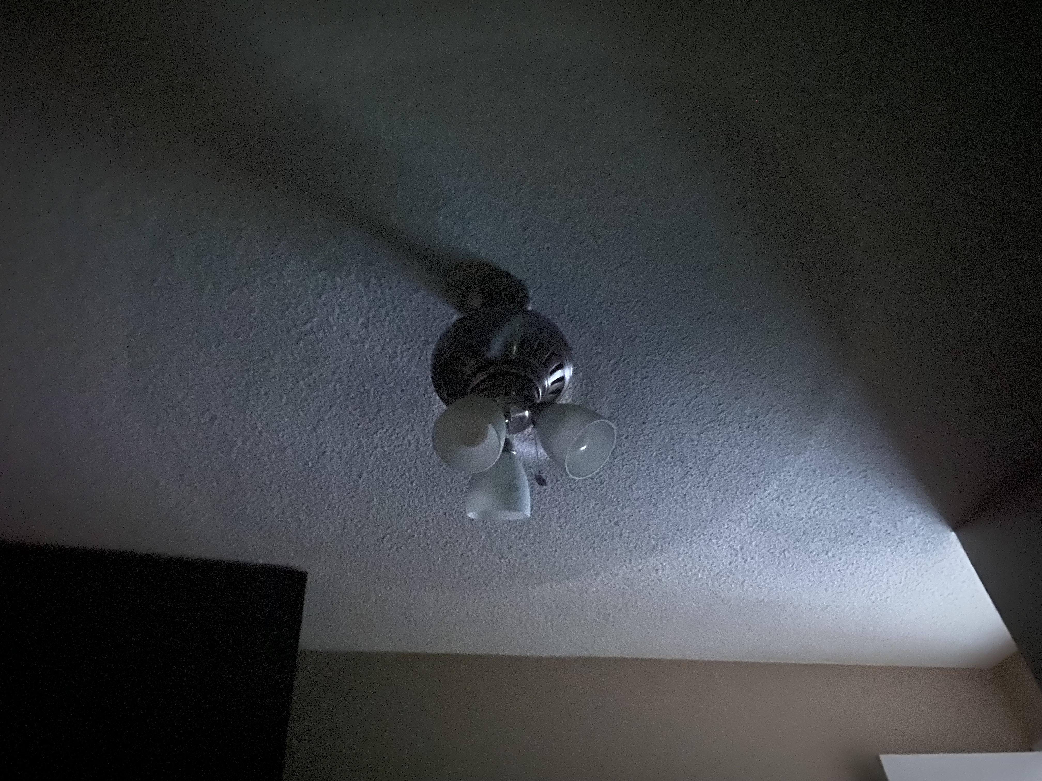 Long exposure picture of my ceiling fan while on. | Scrolller