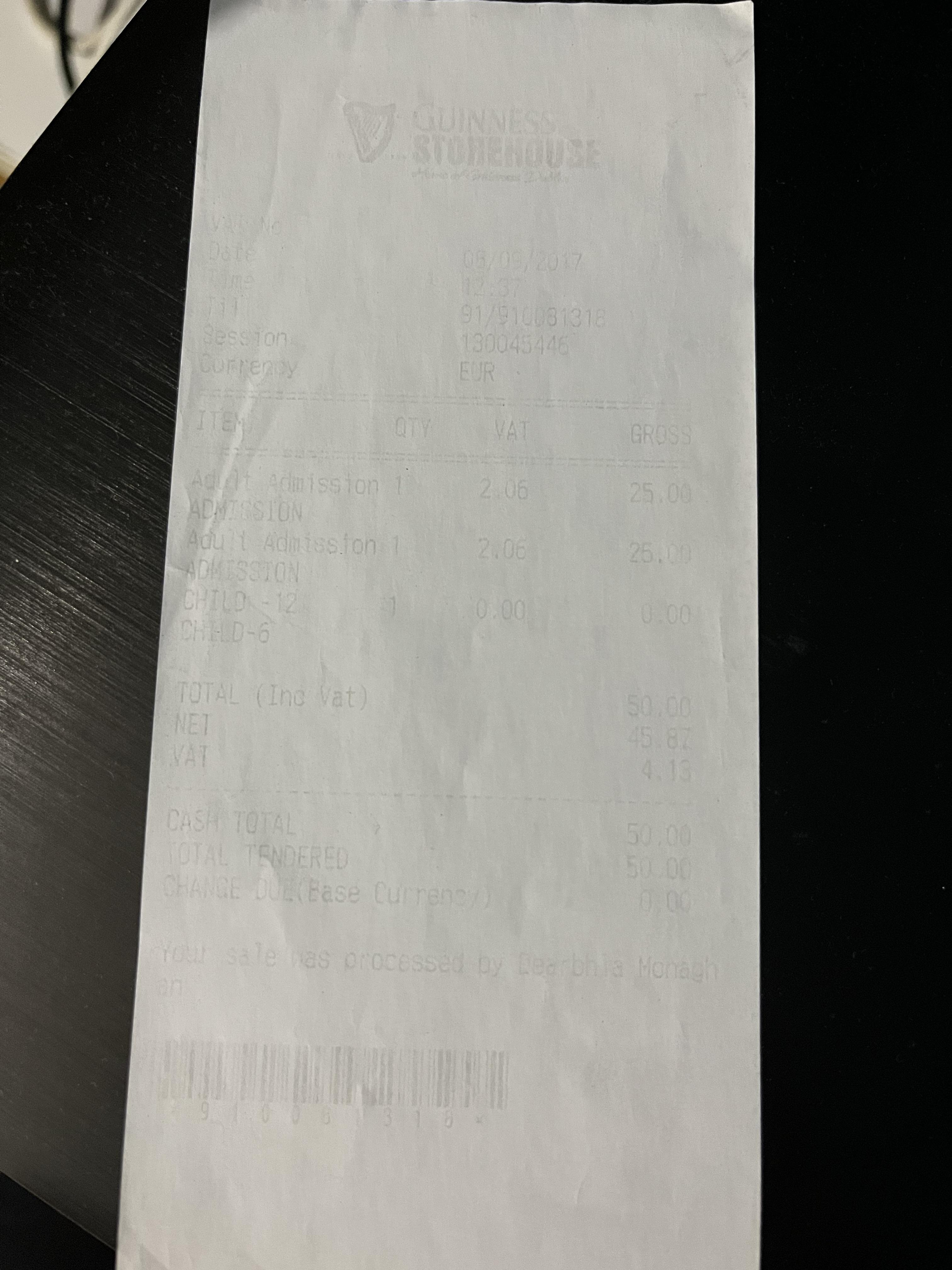 A receipt from 6 years ago | Scrolller