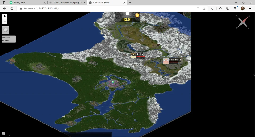 My Skyrim and Cyrodiil world so far on Dynmap (Minecraft Project) | Scrolller