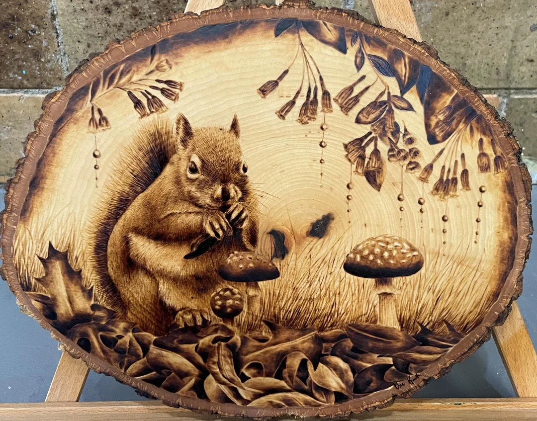 Beneath the Bluebells, myartyheart2, wood-burning, 2024 | Scrolller