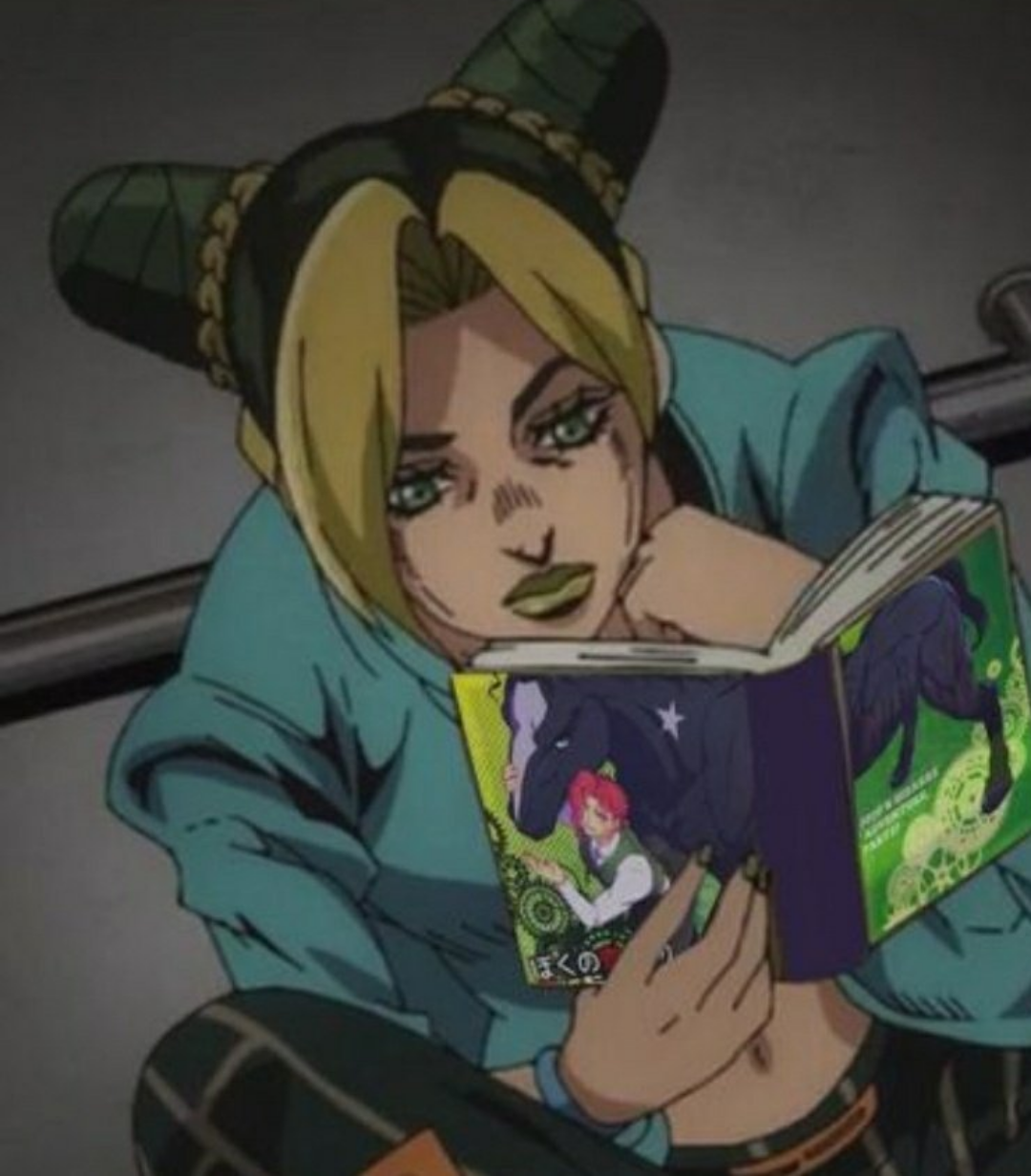 Jolyne doing some light reading (NSFW tagged just in case) | Scrolller