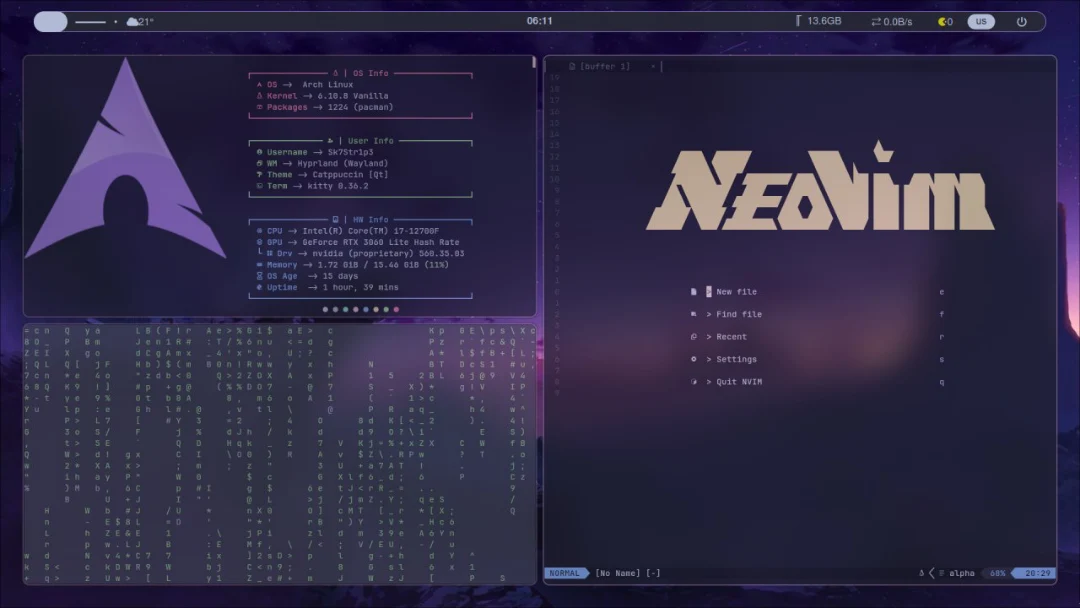 [Hyprland] First fully from scratch rice im so fkin proud of | Scrolller
