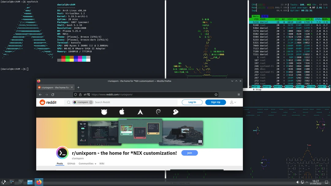 [KDE] Terminal as the desktop background | Scrolller