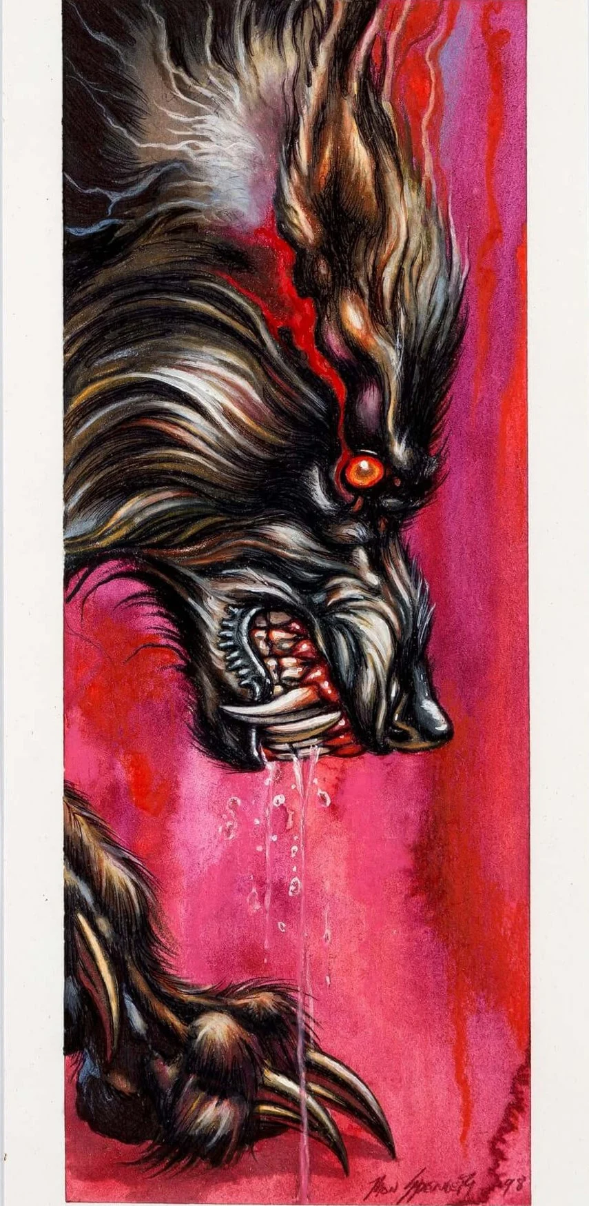 Werewolf painting by Ron Spencer | Scrolller