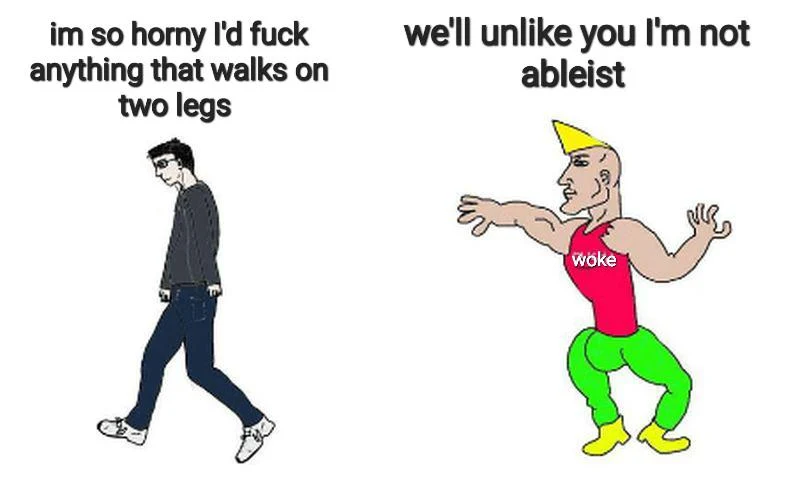 Horny incel vs woke chad | Scrolller