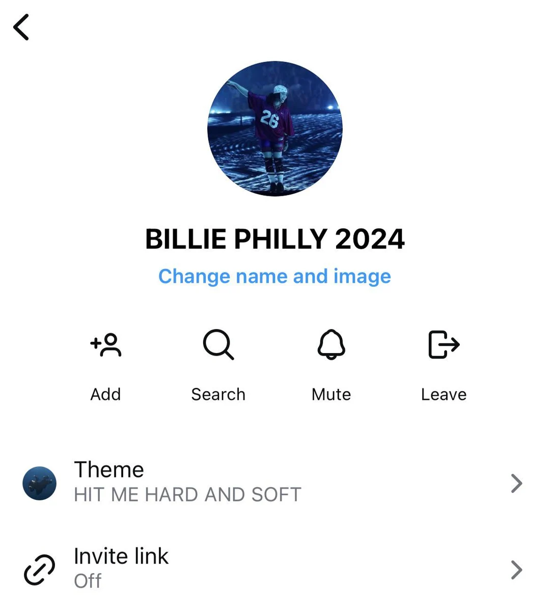 BILLIE IN PHILLY GA GROUPCHAT | Scrolller