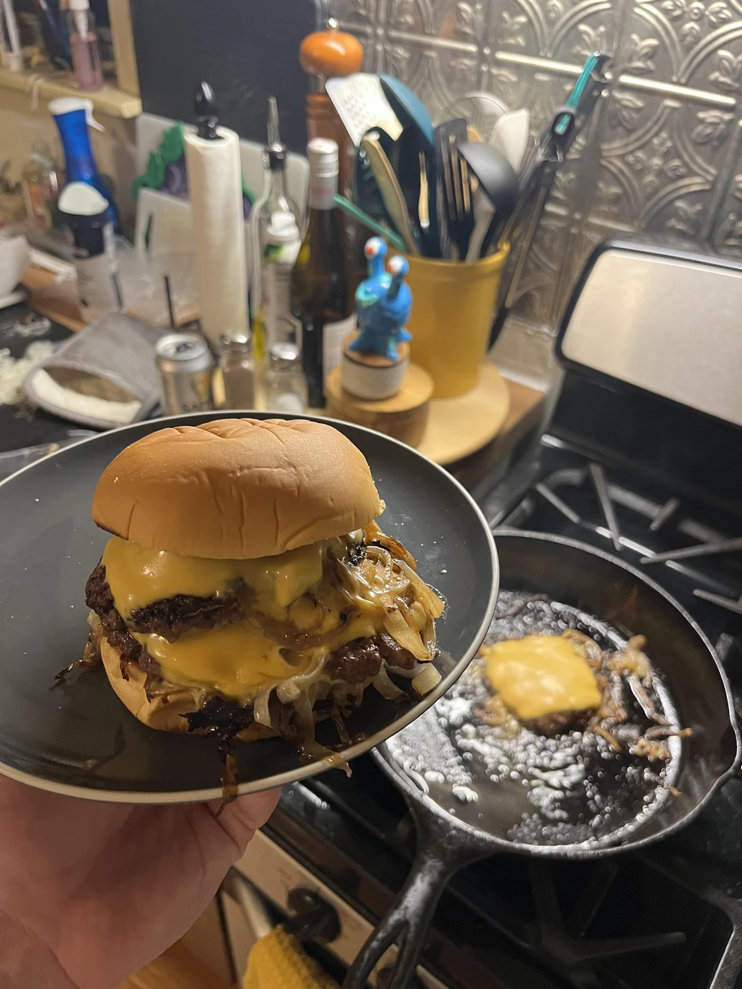 First time making OK smash burgers. Hot dang! | Scrolller