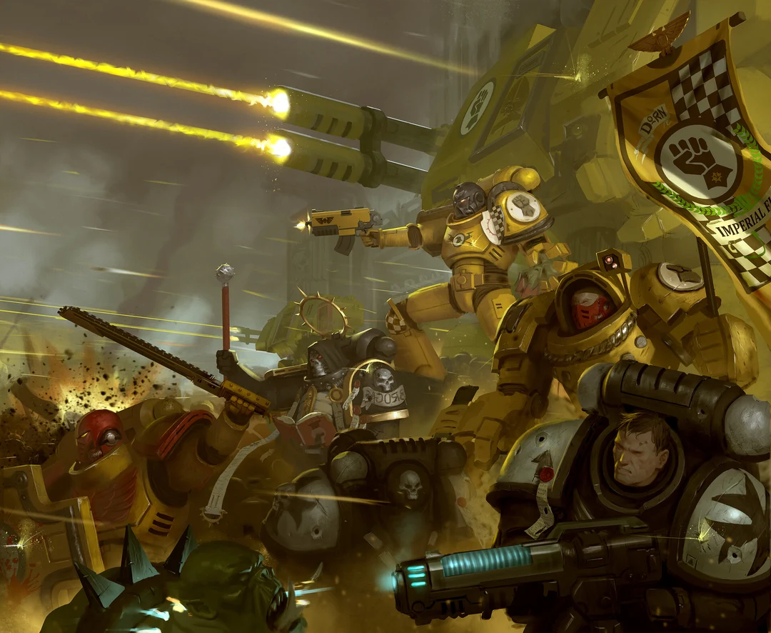 Imperial Fists/ Black Templars Defence splash by Bozhko Dimitrov | Scrolller