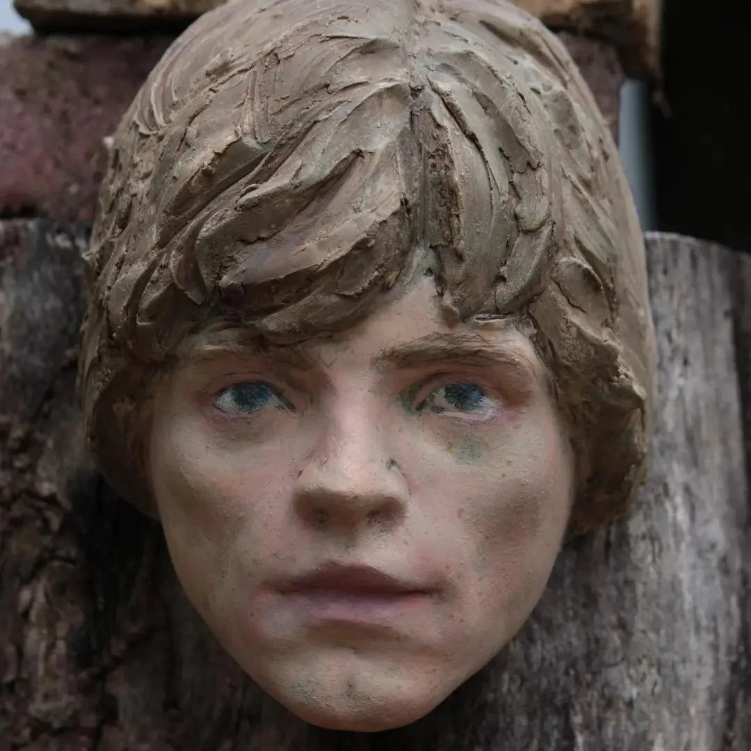 Luke, me, clay and acrylic, 2023 | Scrolller