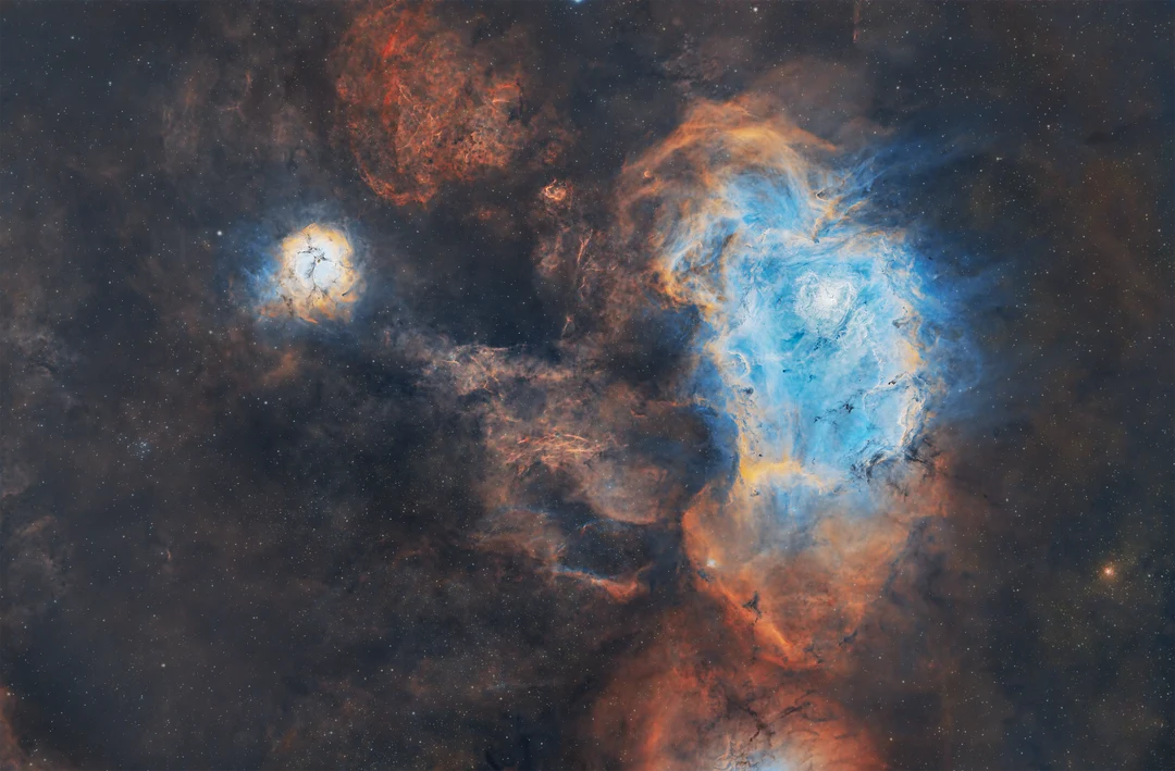 The Lagoon Nebula imaged with a Astrograph - the Officina Stellare RH200 F3 | Scrolller