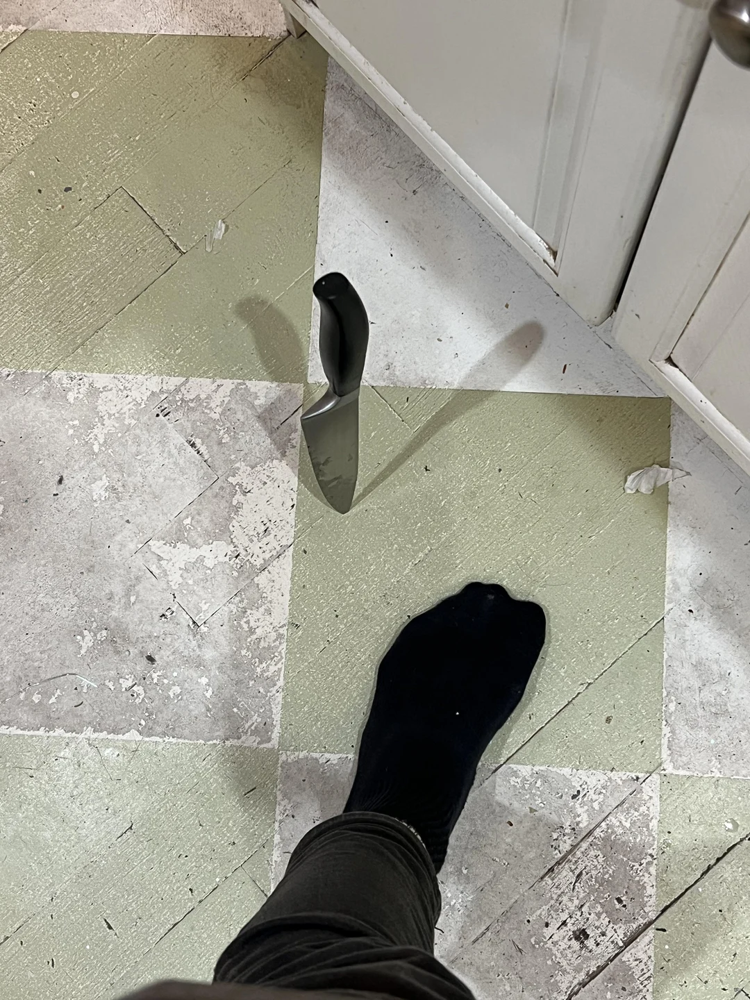 My friend almost impaled his foot while chopping vegetables…. | Scrolller