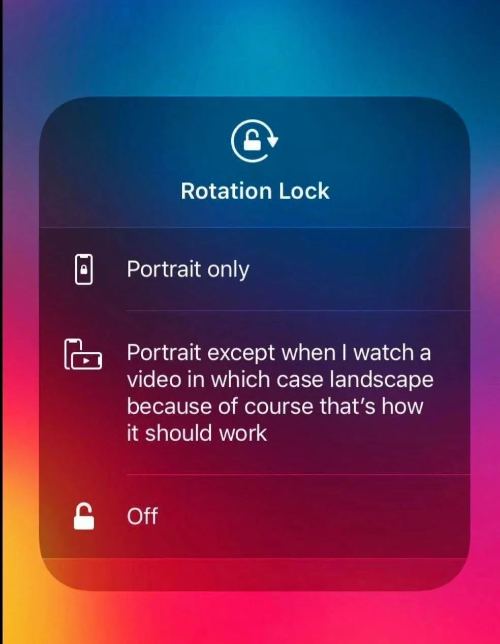 this is how rotation lock should work | Scrolller
