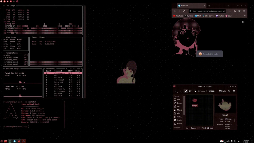 Discover more like Unixporn: [KDE] Fixed up my rice! LET"S LOVE LAIN! and Related Content ...