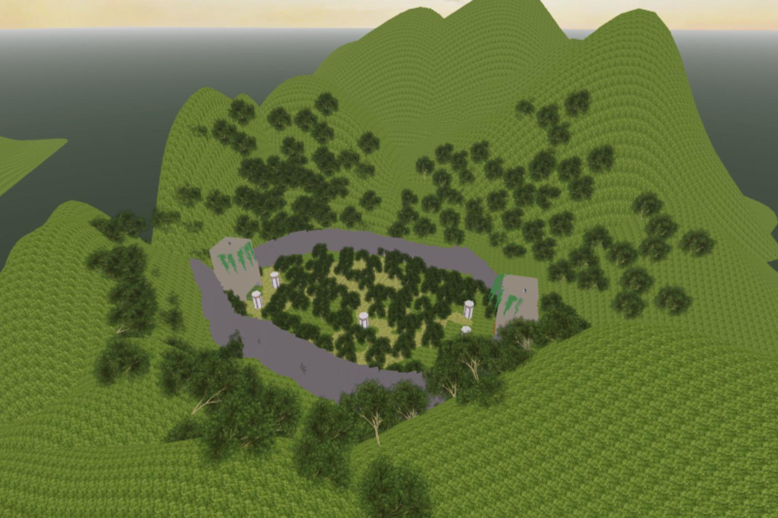 I made a forest map for my game. Also, lighting changes everything ...