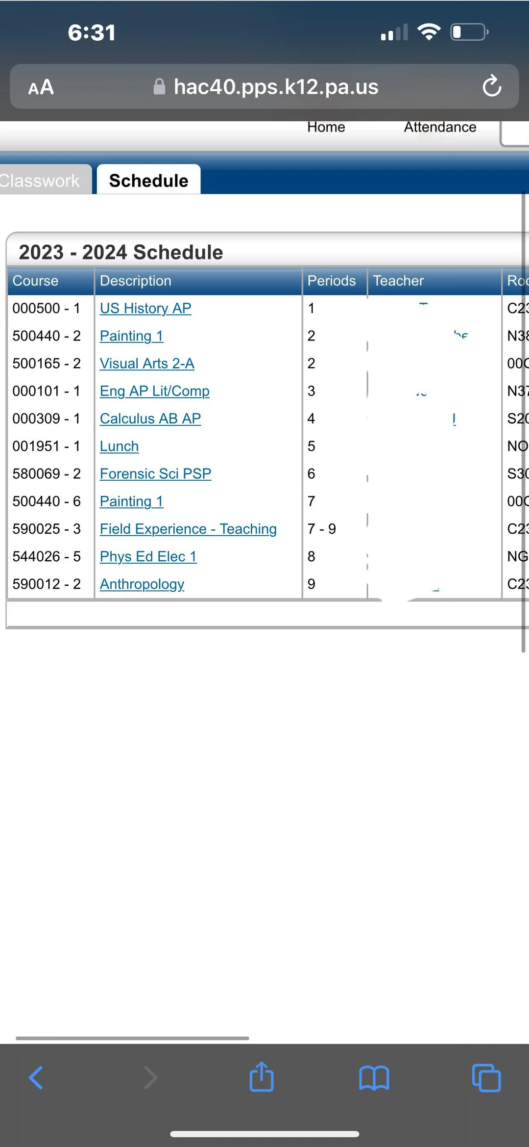 Got my schedule leaked! Since it’s still so early it’s subject to change but my cores will ...