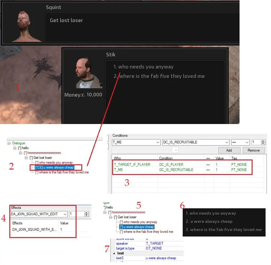 Dialogue Modding line goes missing when adding conditions | Scrolller