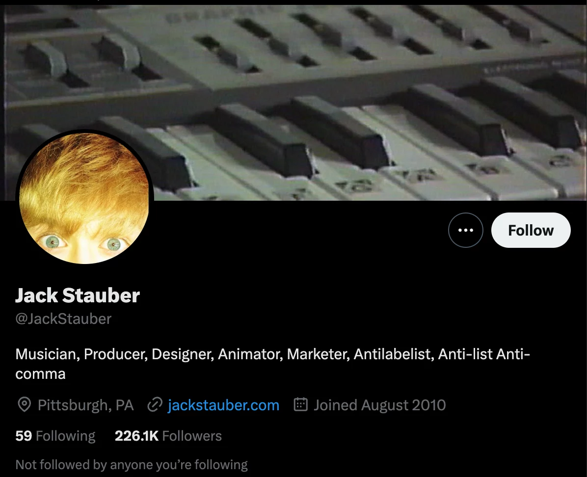Did jack stauber change his profile picture? | Scrolller
