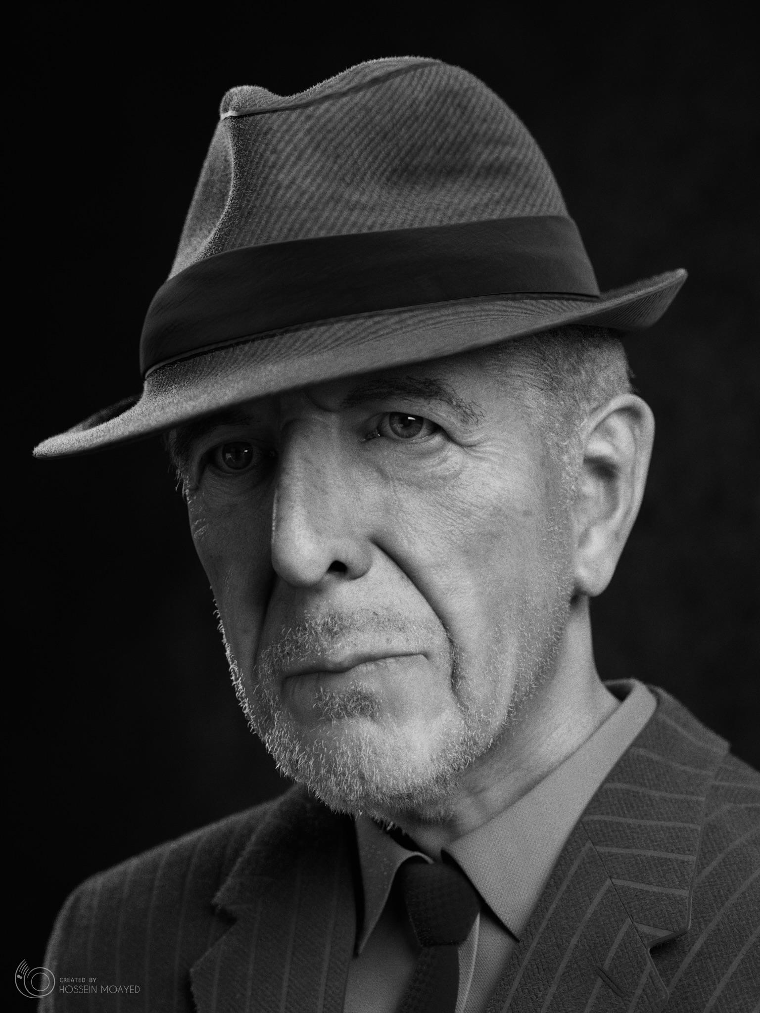 Portrait of Leonard Cohen | Scrolller