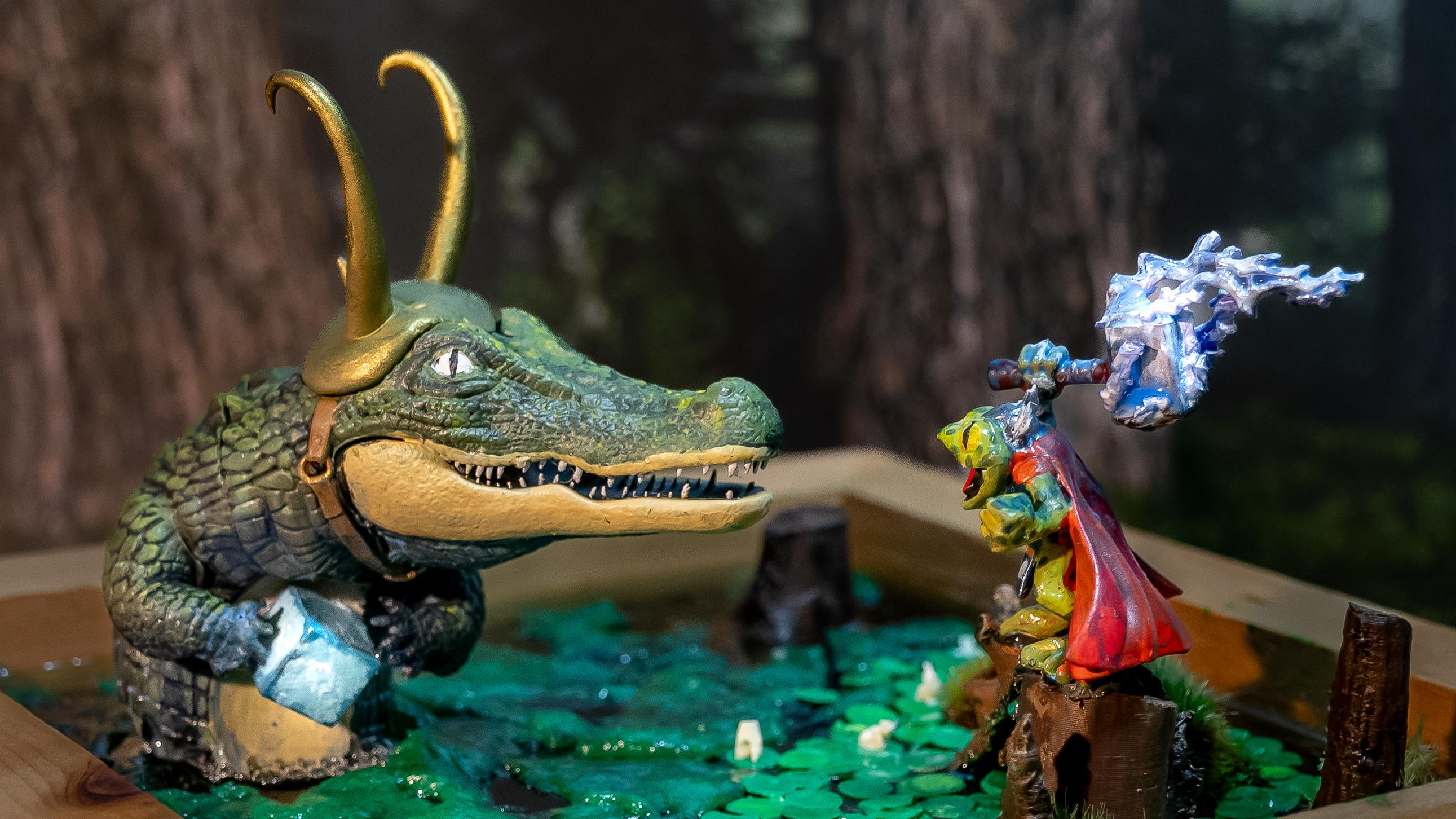 I made a diorama of Croki and Throg battling for the fate of the swamp! | Scrolller