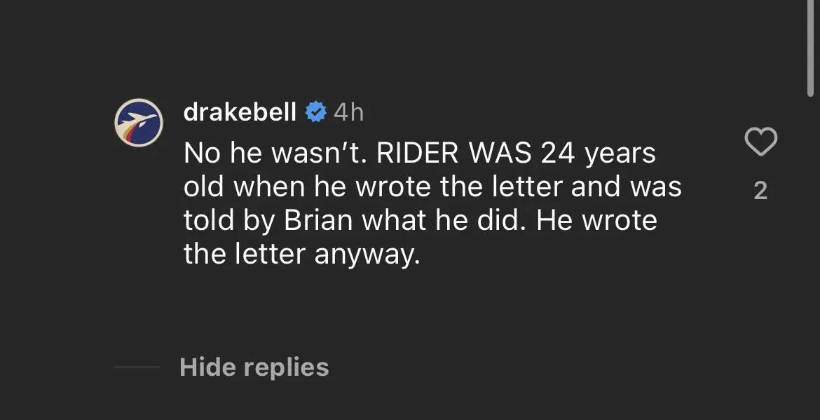 drake’s comment about rider | Scrolller