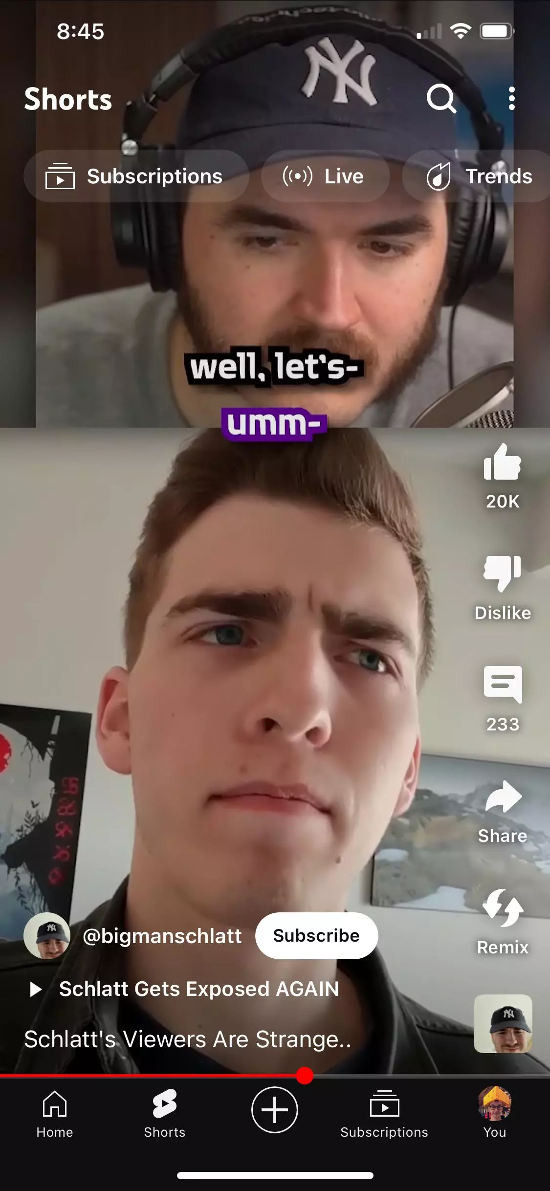 Drew spotted in a jschlatt clip | Scrolller