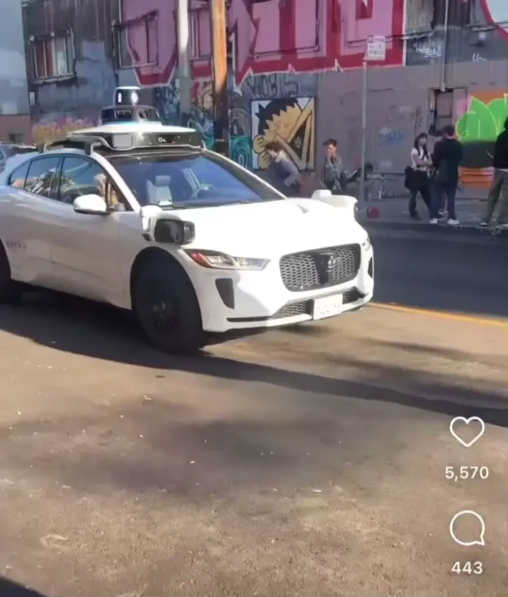 Driverless taxi gets vandalized with the passenger sitting inside ...