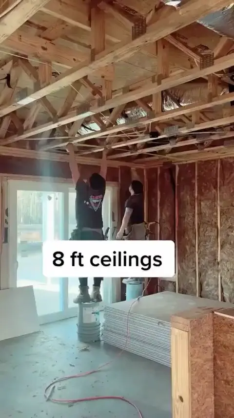 Drywall hanging mastery, 8 foot ceiling | Scrolller