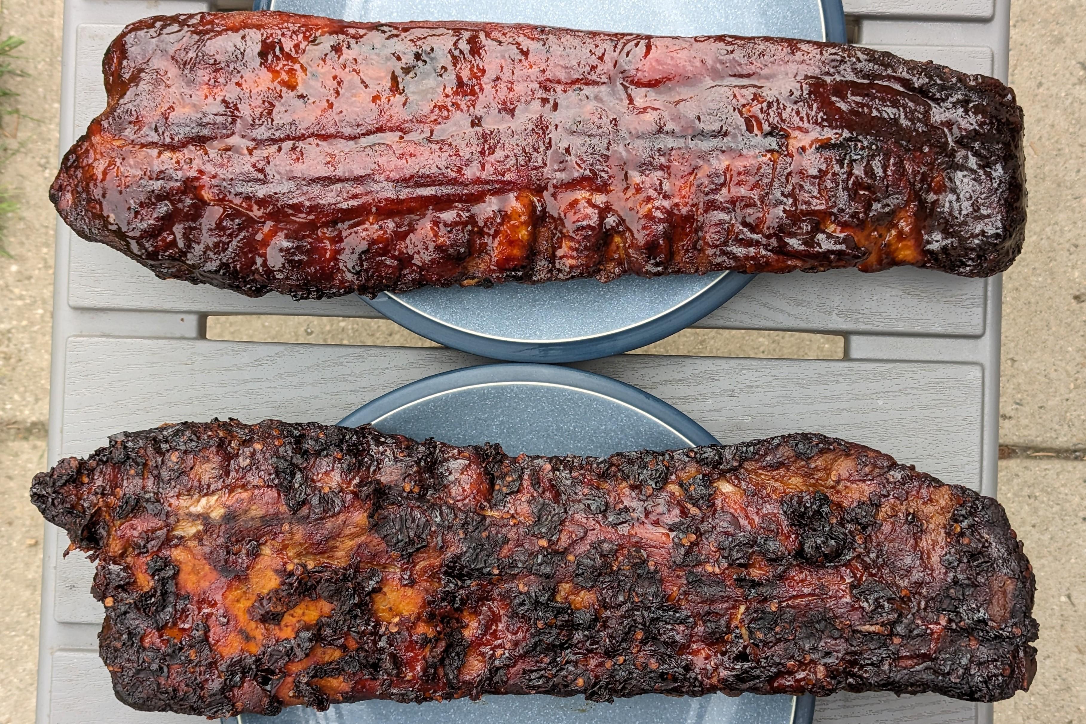 [Homemade] grilled BBQ & Mexican Chipotle Adobo pork back ribs | Scrolller