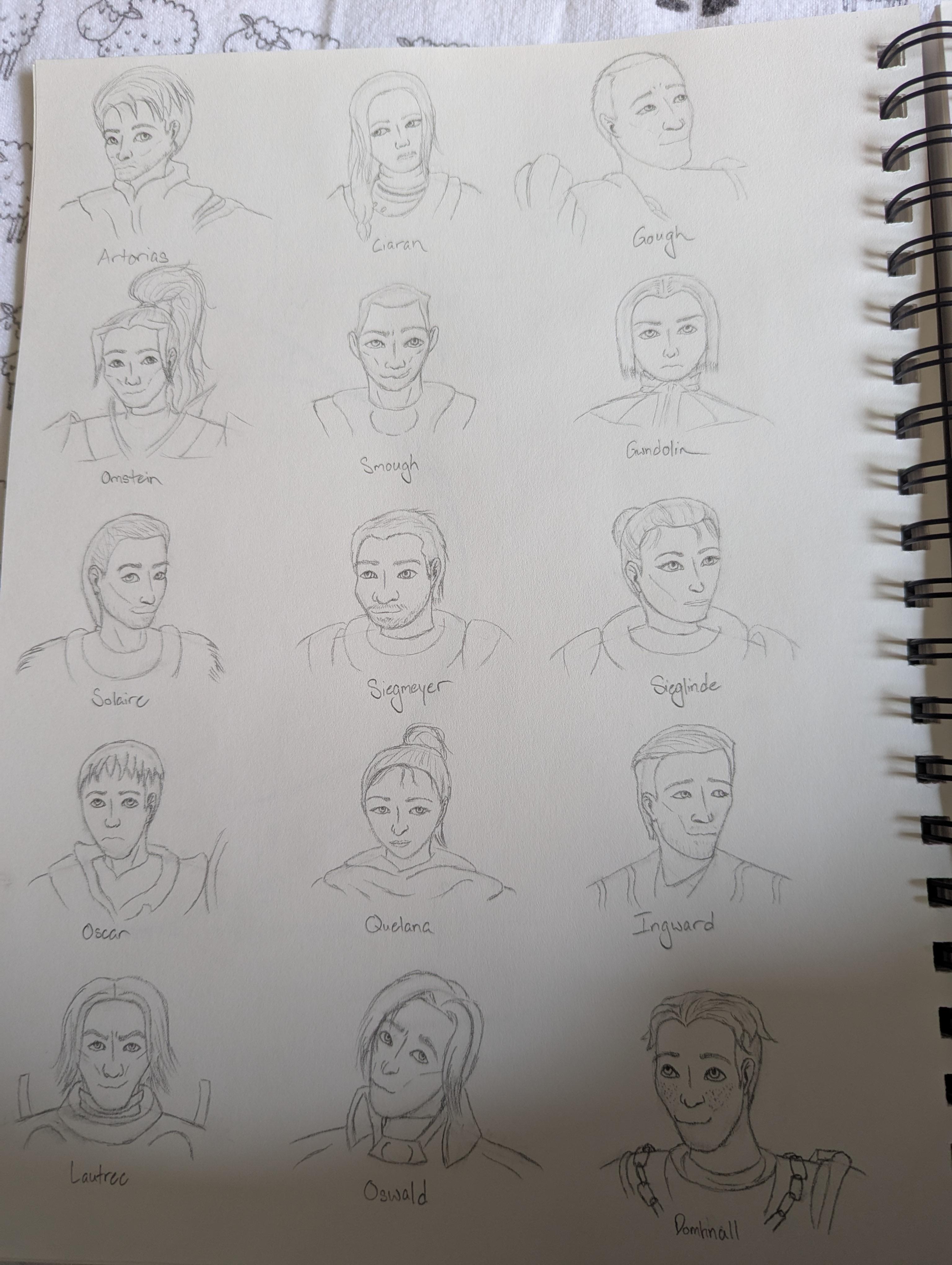 Some Dark Souls trilogy headshot drawings | Scrolller