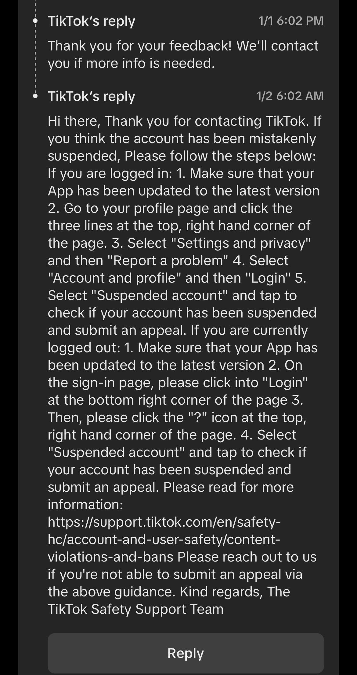 How do I get a response? When I get a person saying they’ll review my case with a team, they don ...