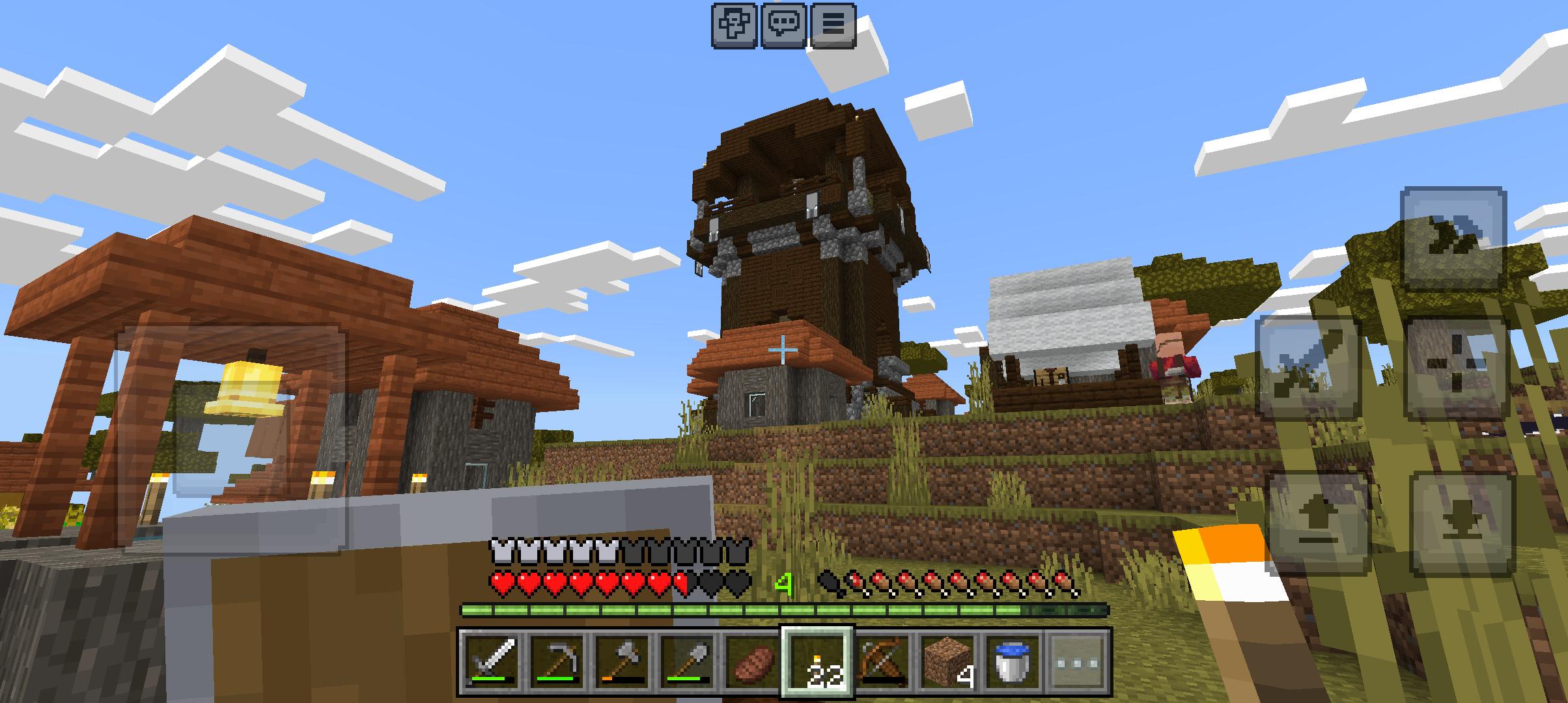 Pillager Outpost in the center of a village | Scrolller