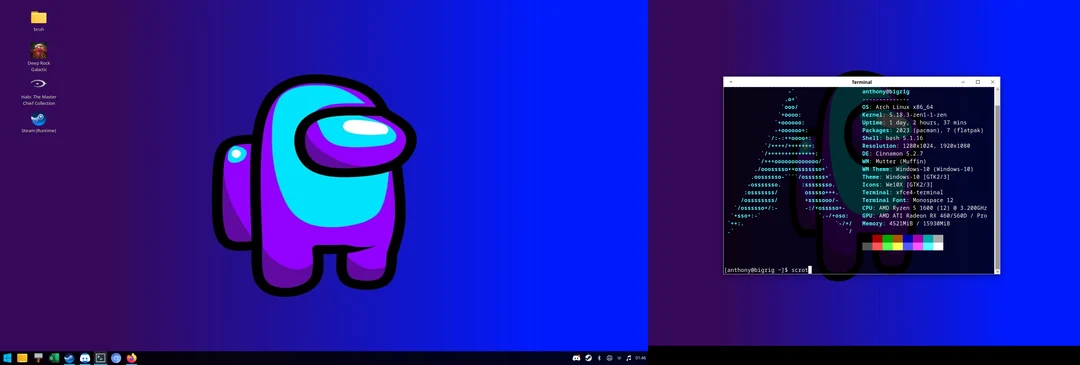 [Cinnamon] My Windows install is looking a little sus | Scrolller
