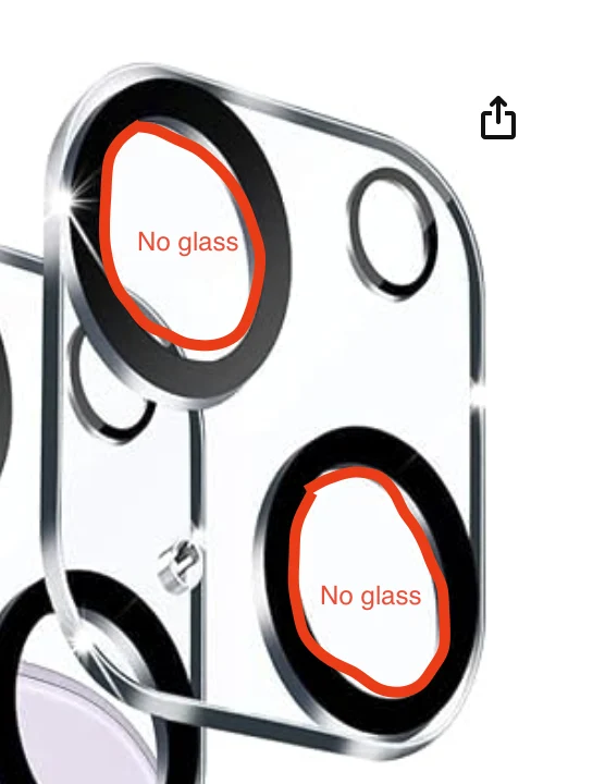 Are there any "hollow" camera lens protectors, where the camera itself isn't covered? i.e no ...