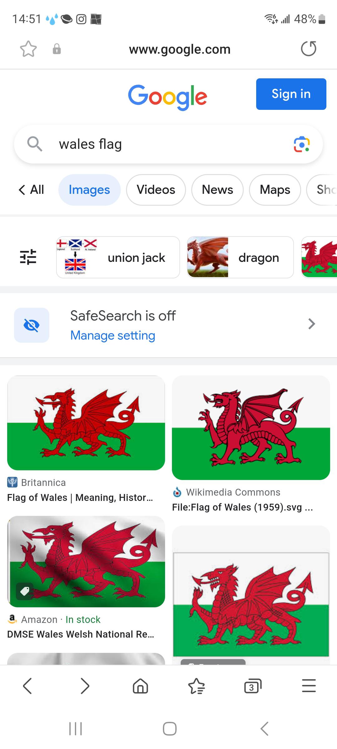 Why is safe search off for images of the Welsh flag? | Scrolller