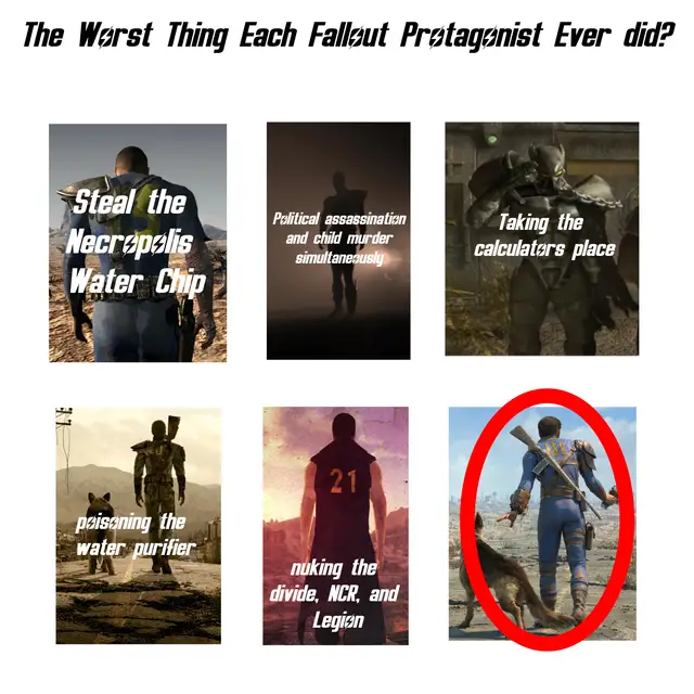 What is the worst thing each fallout protagonist ever did? - The sole ...