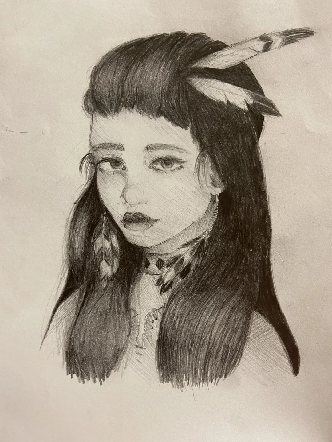 Native, Me, Graphite on paper, 2022 | Scrolller